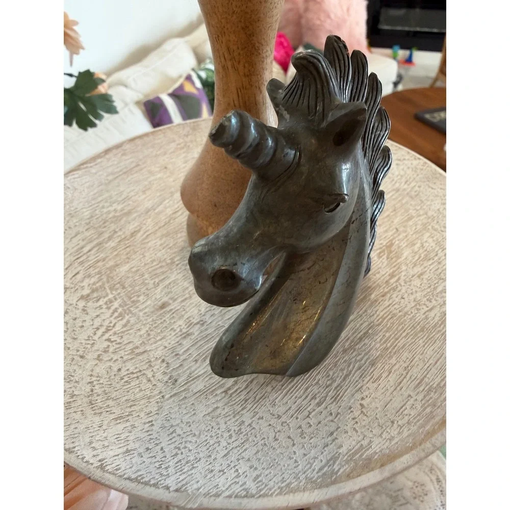 Art | Avalon Stone Hand Carved Unicorn Bust Statue | Poshmark